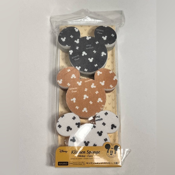 Disney | Kitchen | Nwtdisney Daiso Mickey Mouse Kitchen Sponge Set Of 3 ...